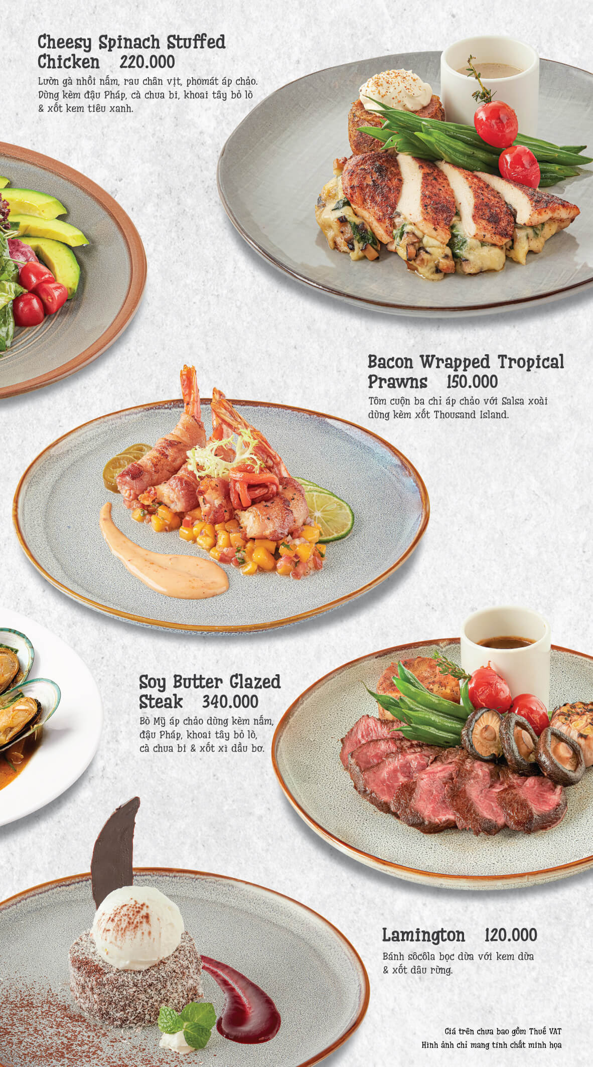 Menu Al Fresco's Hà Nội